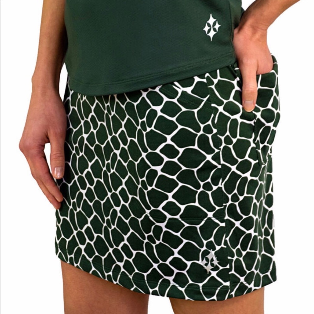 Jofit Olive Green Giraffe Print Mina Skort 14” Size S… - Gem